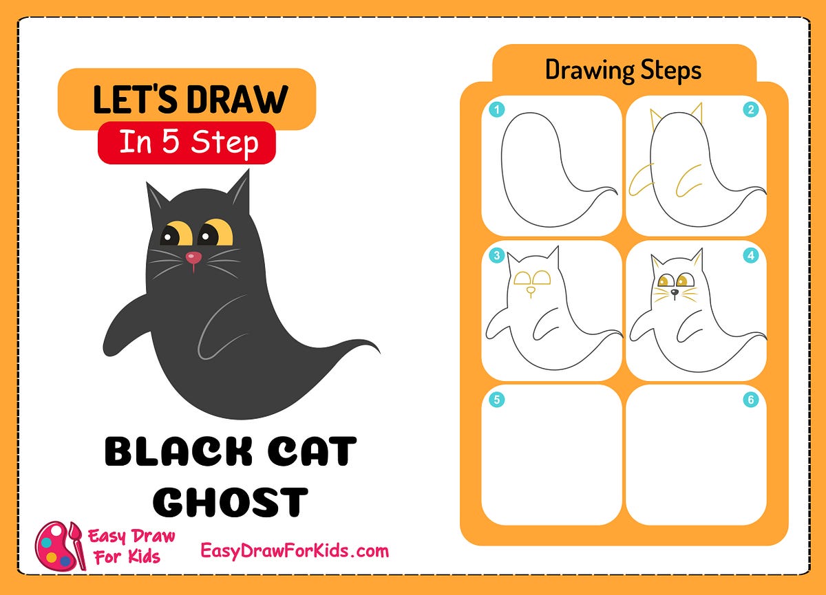 How To Draw A Black Cat Ghost step by step | by Han Sumi | Oct, 2023 ...