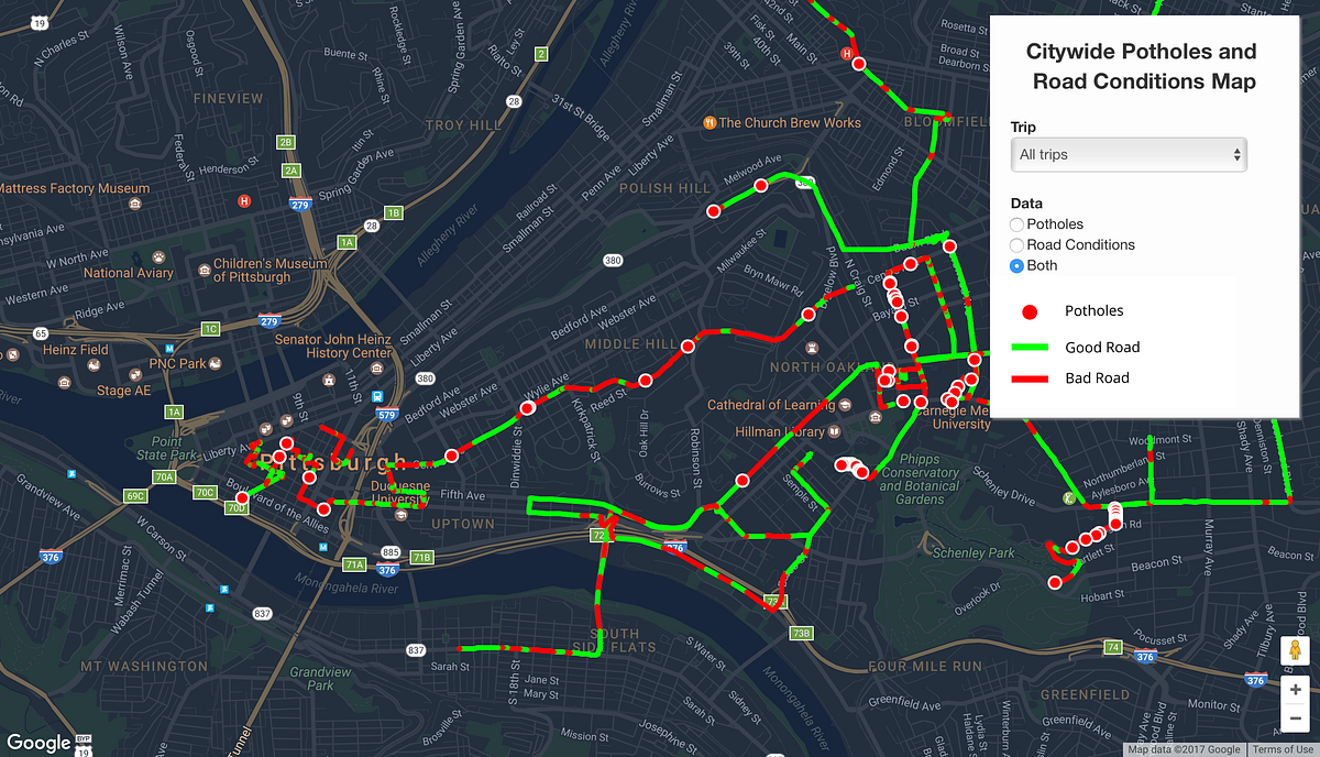 Intelligent Pothole Detection. We held our breath as we made the left ...