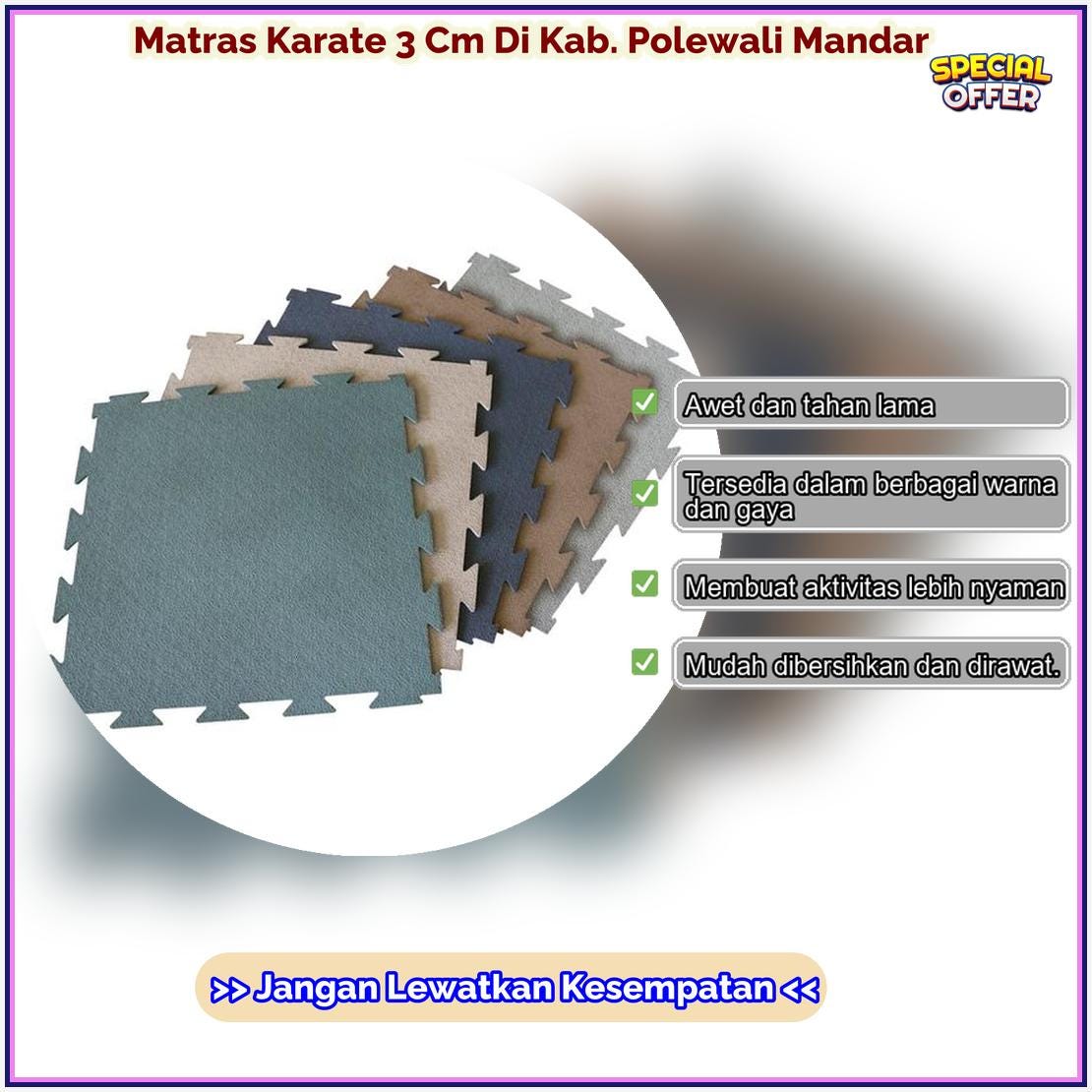 Matras Karate 3 Cm Di Kab Polewali Mandar - Matras Pabrik - Medium