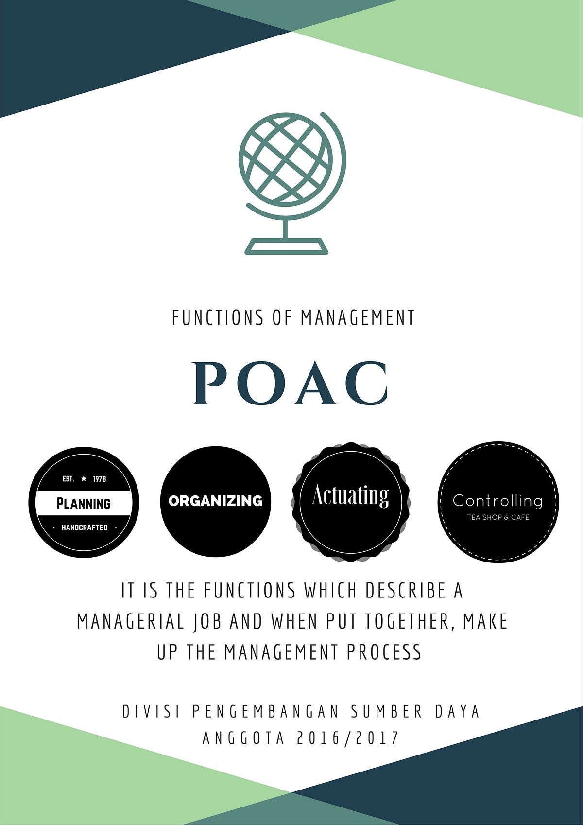 POAC : Planning, Organizing, Actuating, and Controlling | Manajemen ...