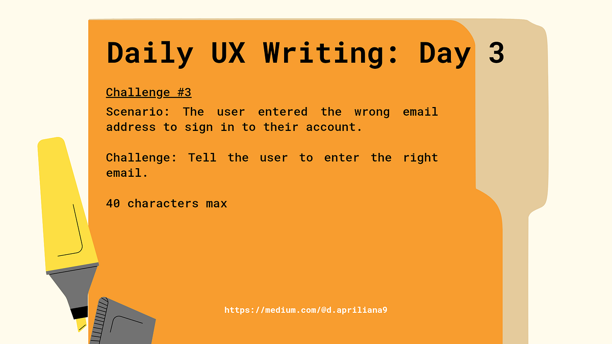 My Daily UX Writing Challenge: Day 3 - Wrong Email - Dinar Apriliana ...