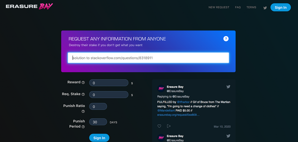 How to create an Authereum account and make a request on Erasure Bay ...