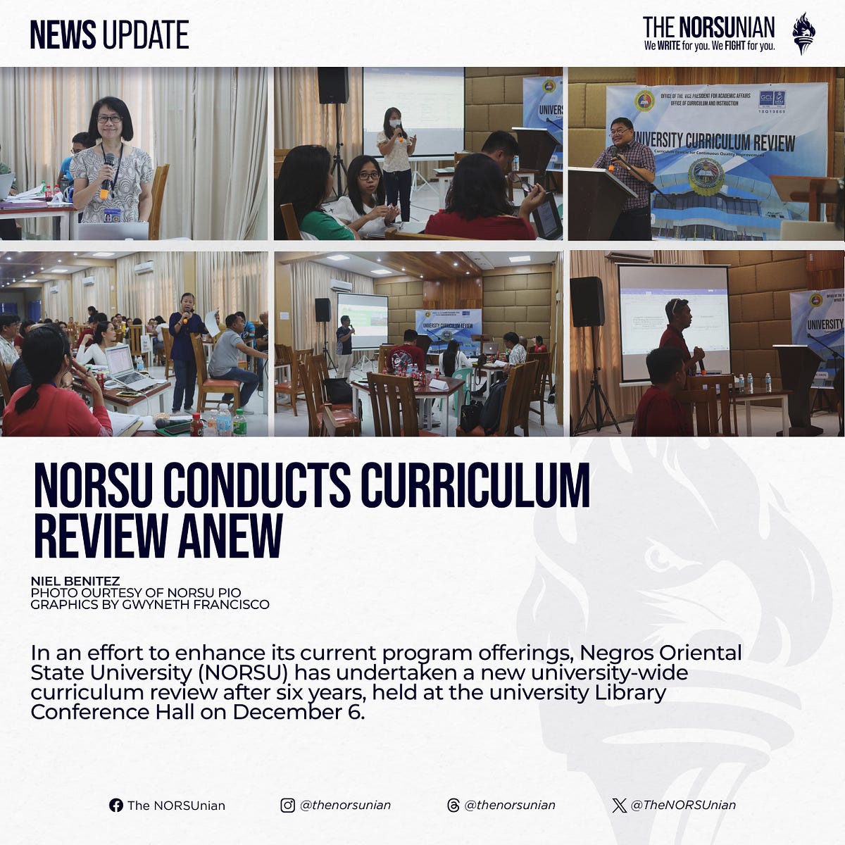 NORSU conducts curriculum review anew | by The NORSUnian | Medium