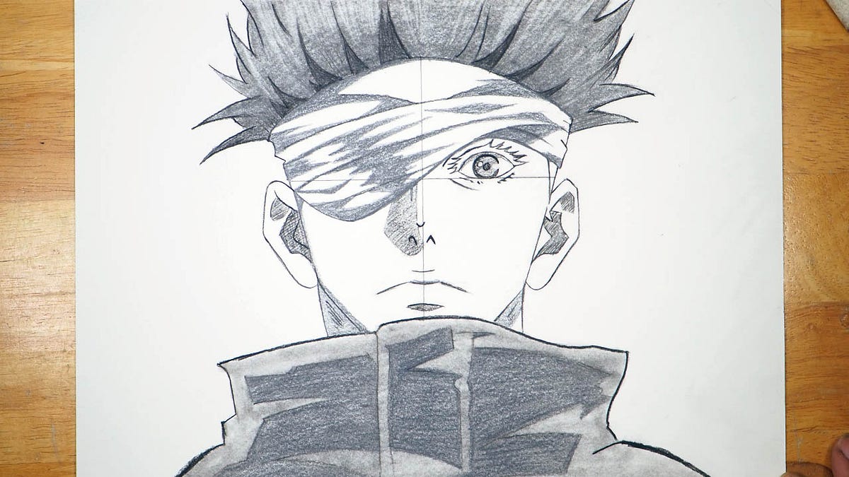 How to Draw Gojo Satoru — [Jujutsu Kaisen ] Step by Step - Anime ...