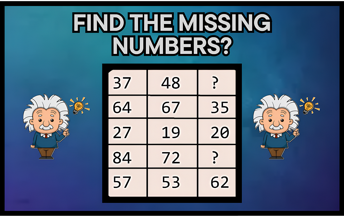Only High-IQ Minds Can Solve This Missing Numbers Puzzle! | by Muhammad ...