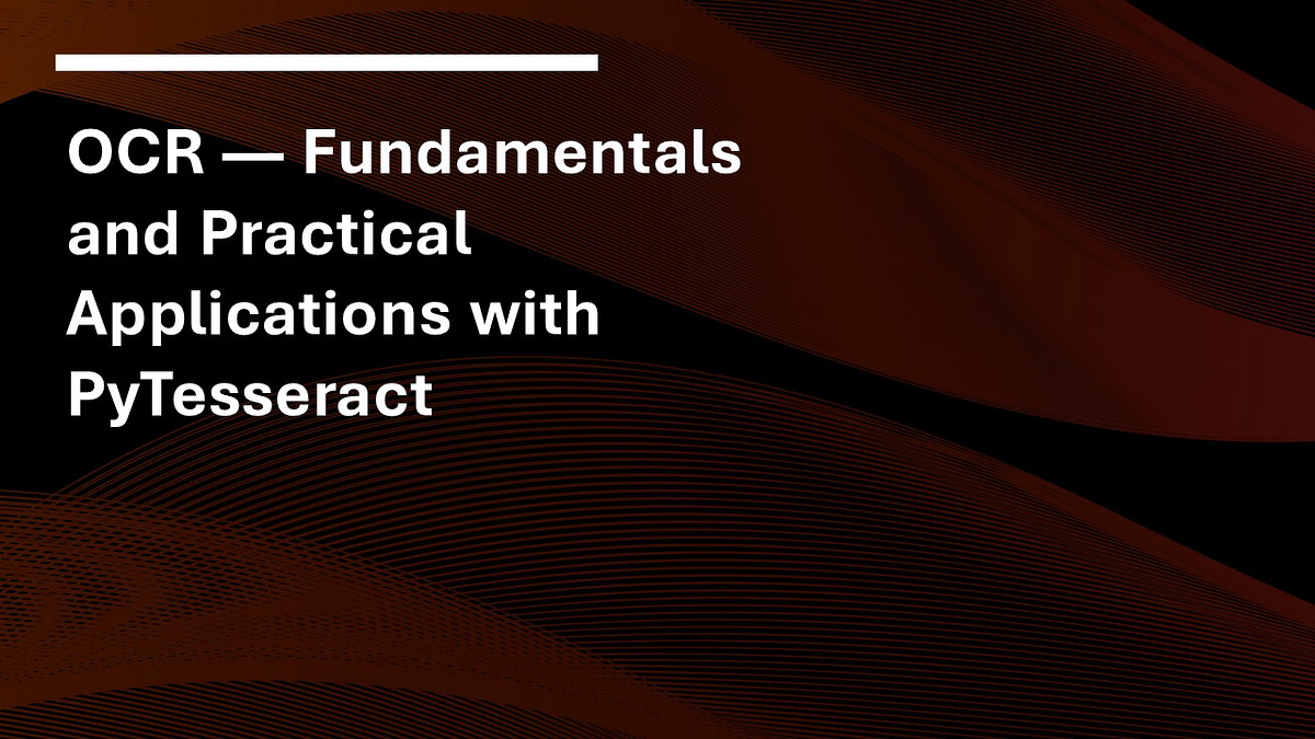 Ocr — Fundamentals And Practical Applications With Pytesseract By Giuliano Crenna Medium
