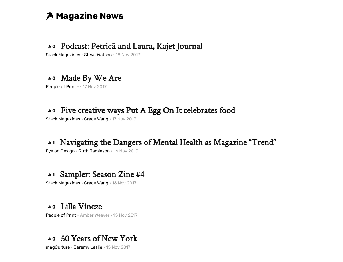 Magazine News: a curated feed of stories from the best magazine blogs ...