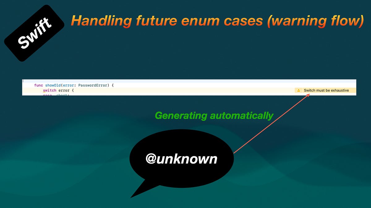 Handling Future Enum Caseswarning Flow Based In Swift Programming