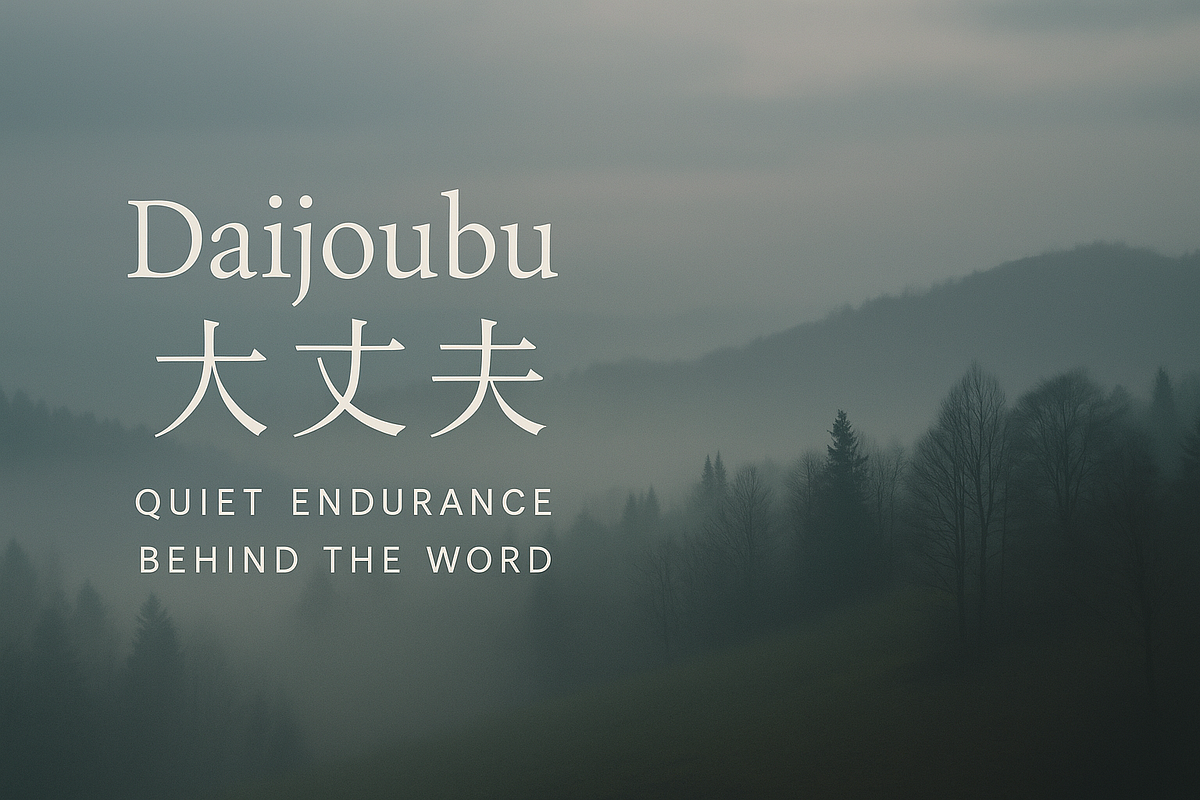 Daijoubu (大丈夫) — Quiet Endurance Behind the Word | by Japanese ...