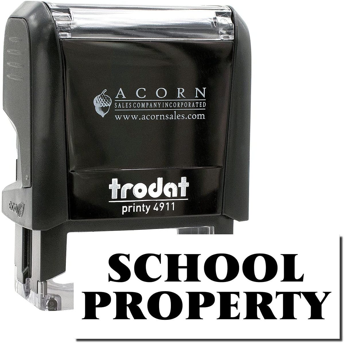 Self-Inking School Property Stamp - Acorn Sales - Medium