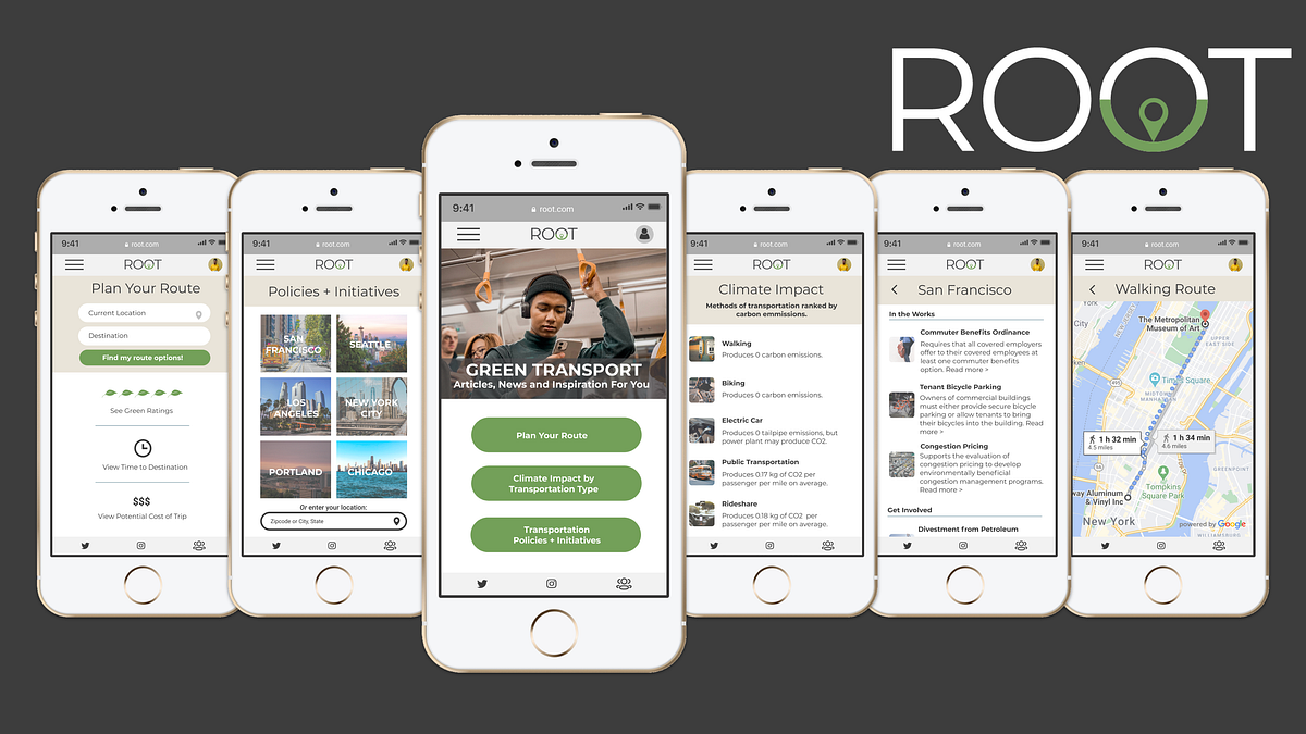 ROOT: A Sustainable Transportation Responsive Web Design | by Erica ...