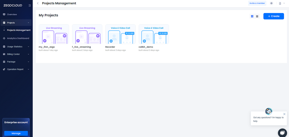Create project ZEGOCLOUD - Sample Code - Medium