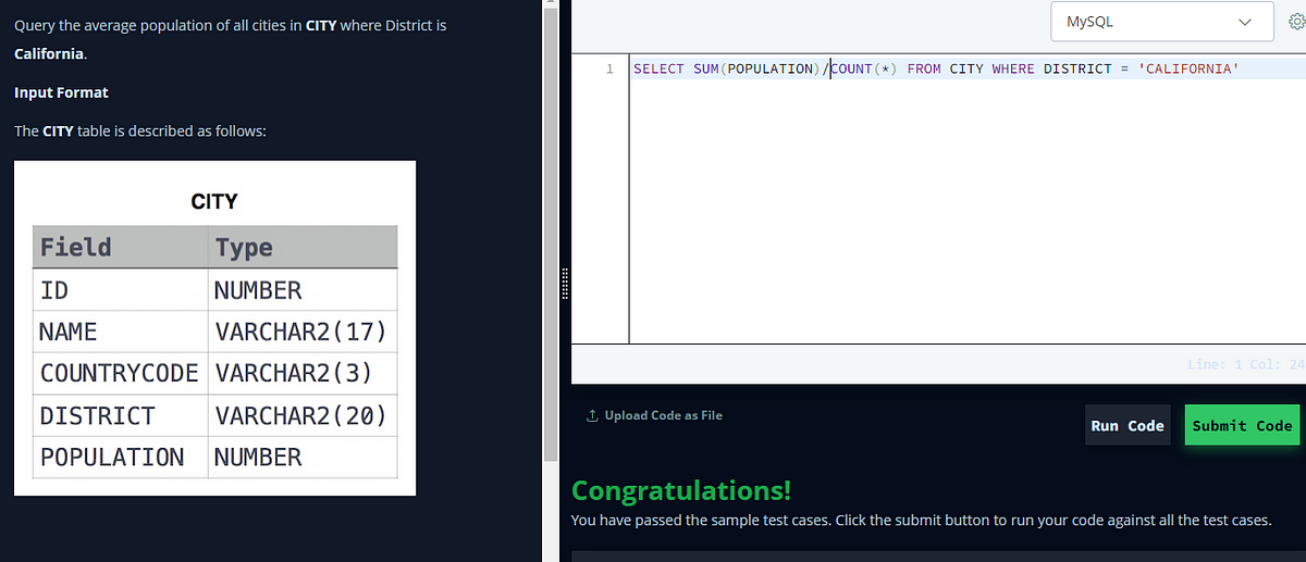 Solution To Hackerrank Sql Practice Questions Notebook Medium