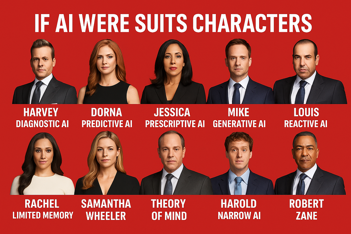 If AI Were Characters from Suits — Understanding the 10 Types of AI ...