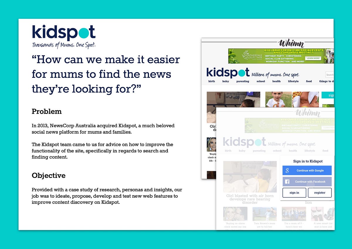 NewsCorp/Kidspot — Redesigning Content Discovery | by Chris Rusnak ...