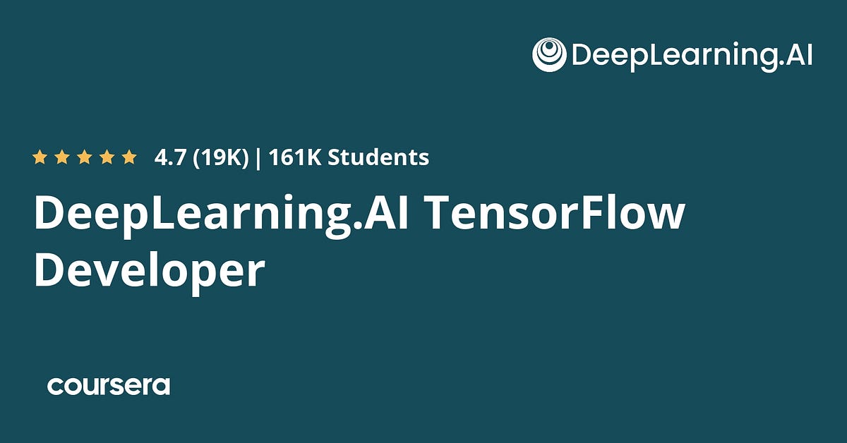 Review — Is TensorFlow Developer Professional Certificate by DeepLearning.ai Worth it? | by ...