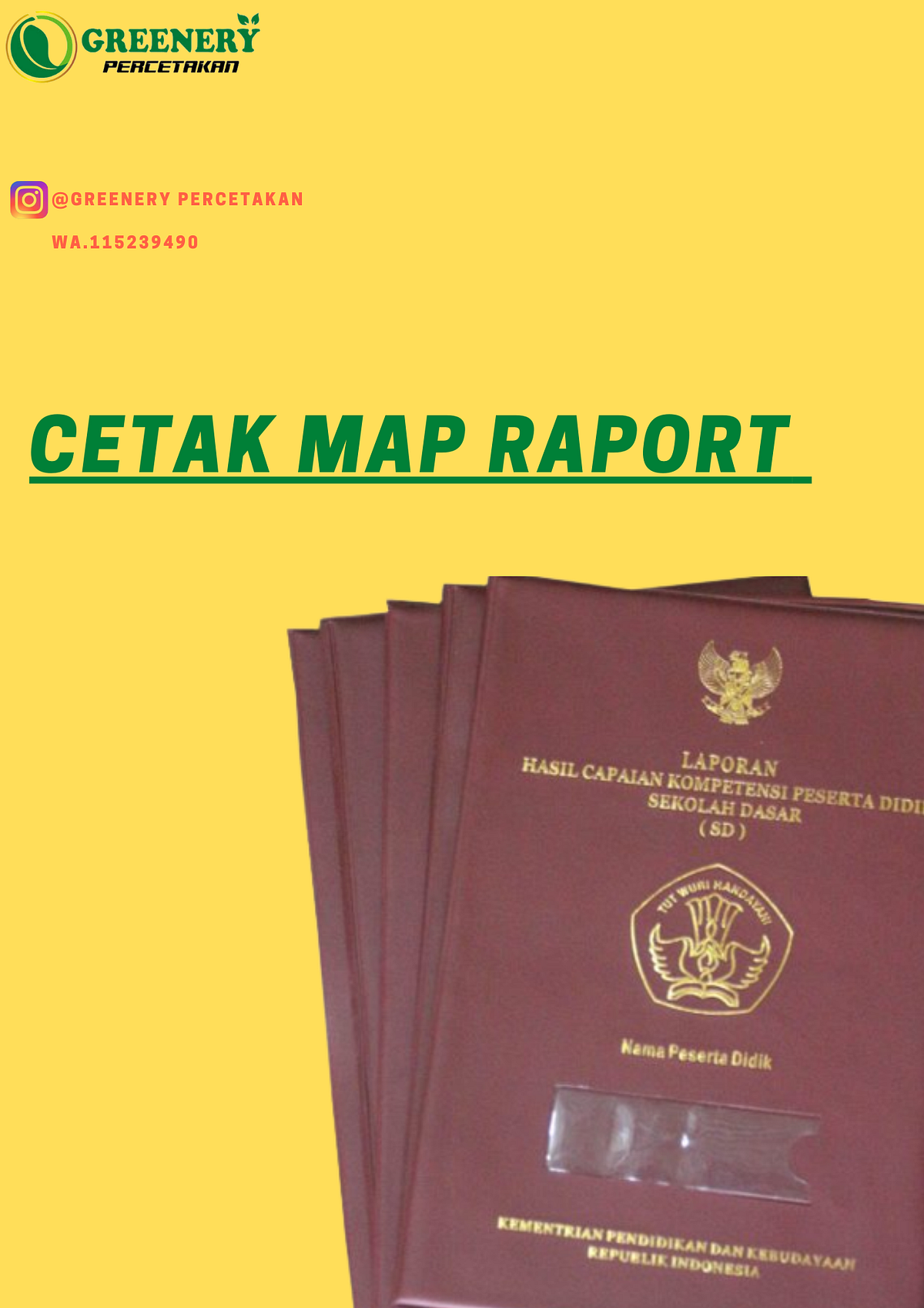 TERBAIK Cetak map raport kasongan Hub 0811 5239 490 WA - Cikoperdana ...