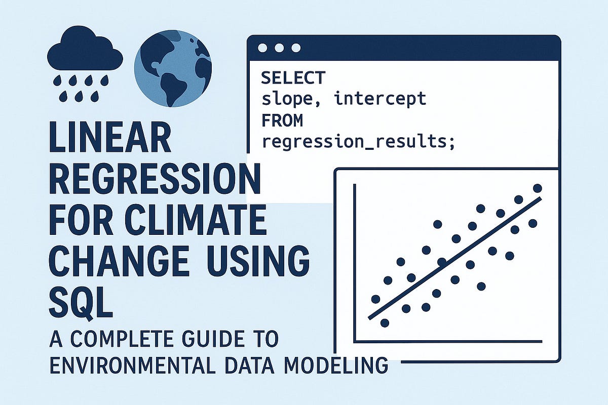 Linear Regression for Climate Change Analysis Using SQL: A Complete Guide to Environmental Data ...
