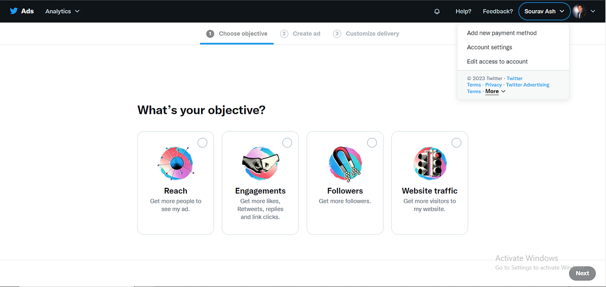 Get Started with Twitter Ads | by SouRav Ash | Medium
