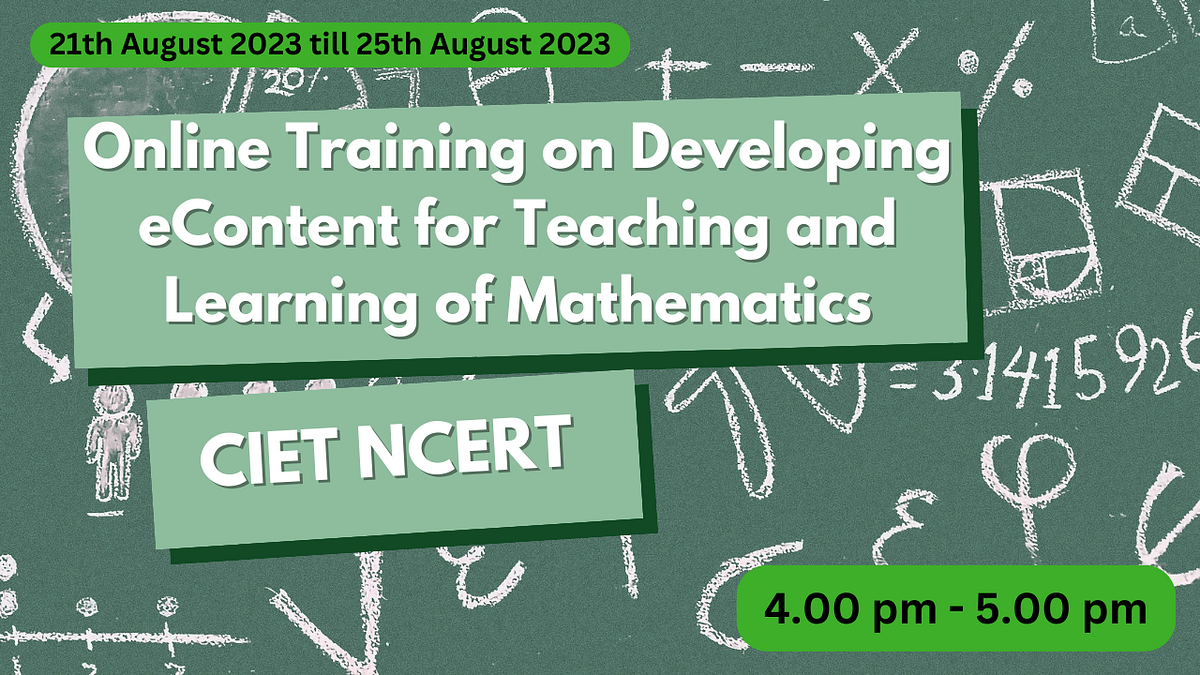 CIET NCERT Training on Developing eContent for Teaching and Learning of ...