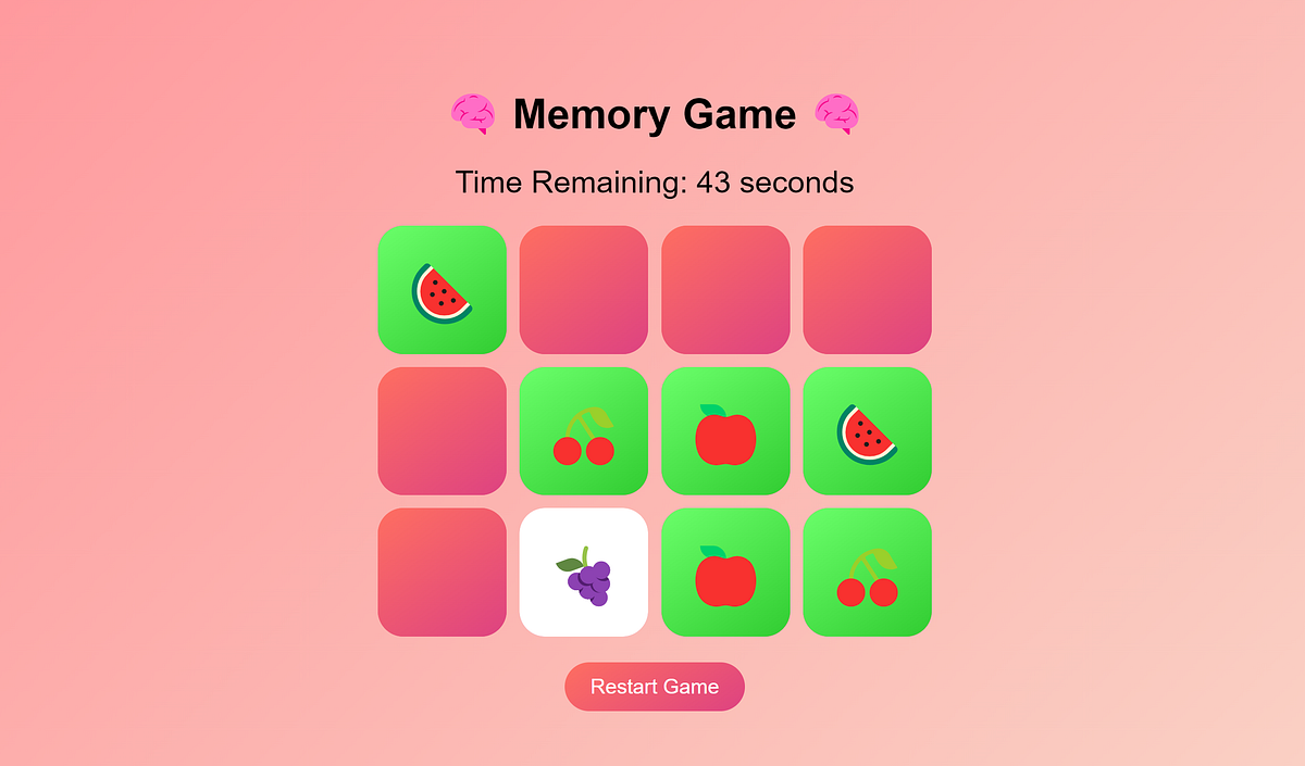 Building a Memory Game: The Journey from Concept to Creation, using GenAI (ChatGPT) | by ...