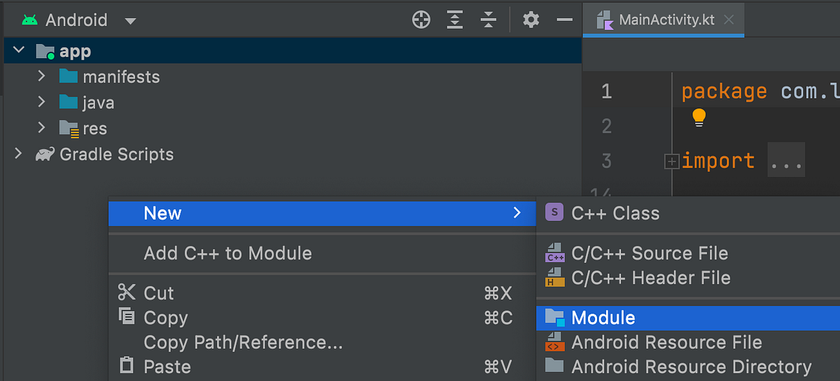 How to create a module in Android Studio for a multi-module app | by Lissandra Hinojosa | Medium