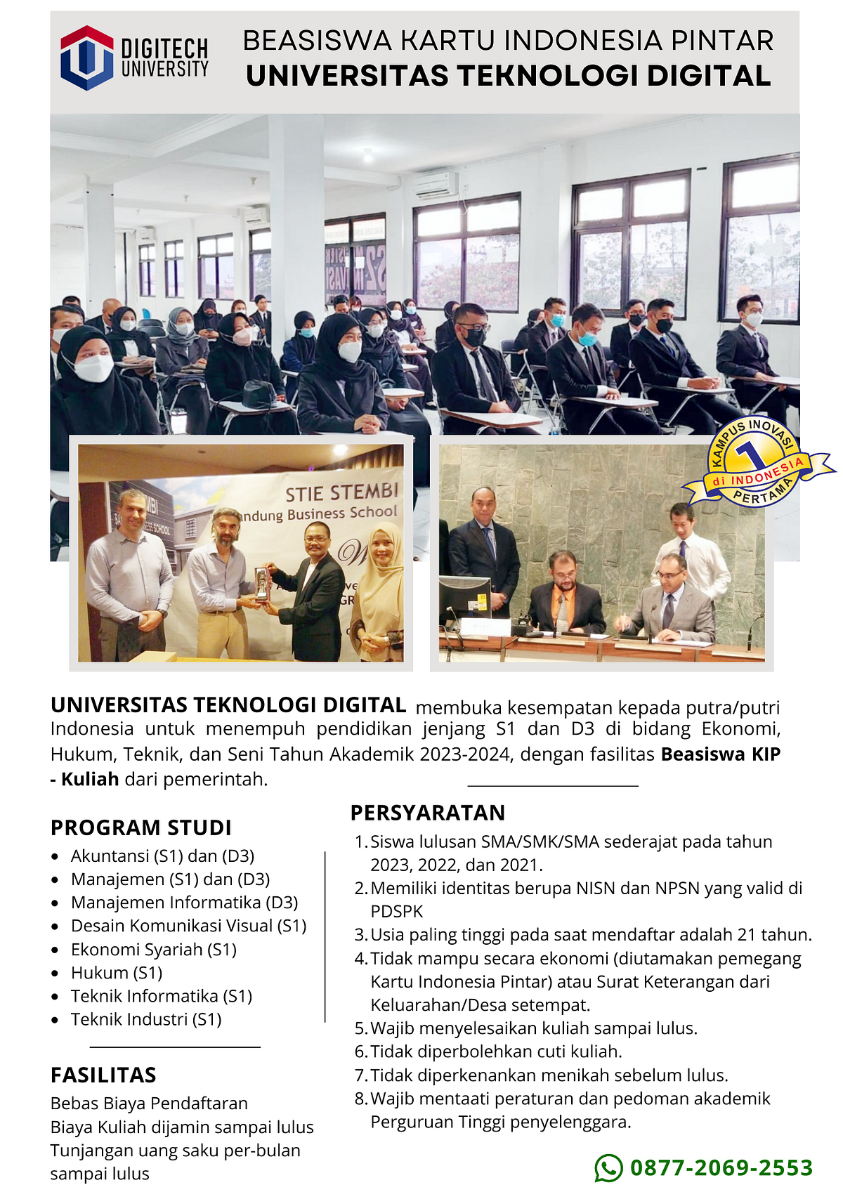 Beasiswa KIP Kuliah 2023, 087720692553, Digitech University | by ...