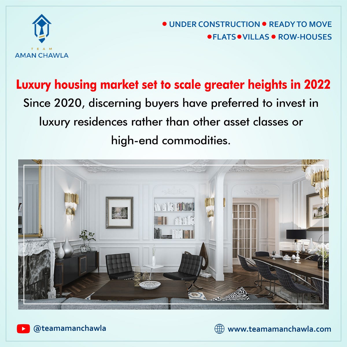 Luxury housing market set to scale greater heights in 2022 Team Aman Chawla - Team Aman Chawla ...