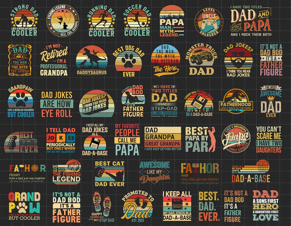 Bundle Father’s Day Vintage Svg, Fatherhood Svg, Best Dad Ever Svg ...