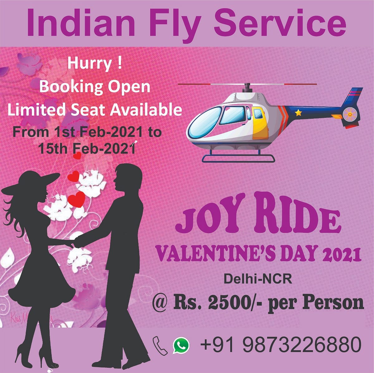 Valentine’s Day Special - Indian Fly Service - Medium