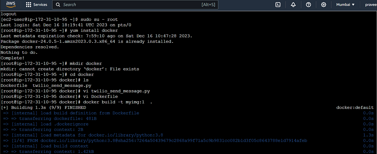 Running Python Script In Docker To Send Sms With Twilio By P N Praveen Medium 4031