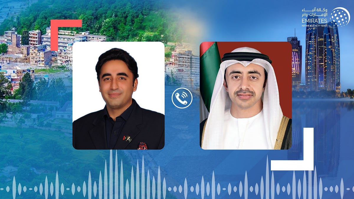 UAE FM Sheikh Abdullah bin Zayed makes a phone call to Pakistan FM UAE Foreign Minister Sheikh ...