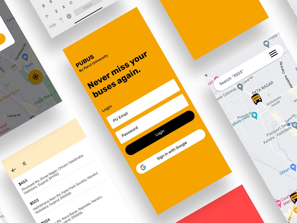 UI/UX redesign: Bus Tracking App. A personal project where I redesign ...