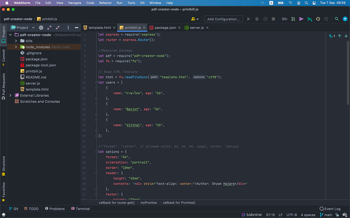 pdf-creator-node. สร้างไฟล์ PDF ด้วย NodeJS | by Code Express | Medium