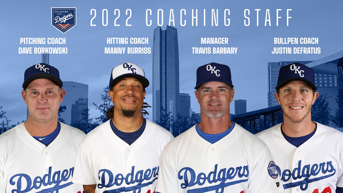 OKC Dodgers Announce 2022 Coaching Staff | by Alex Freedman | Beyond ...