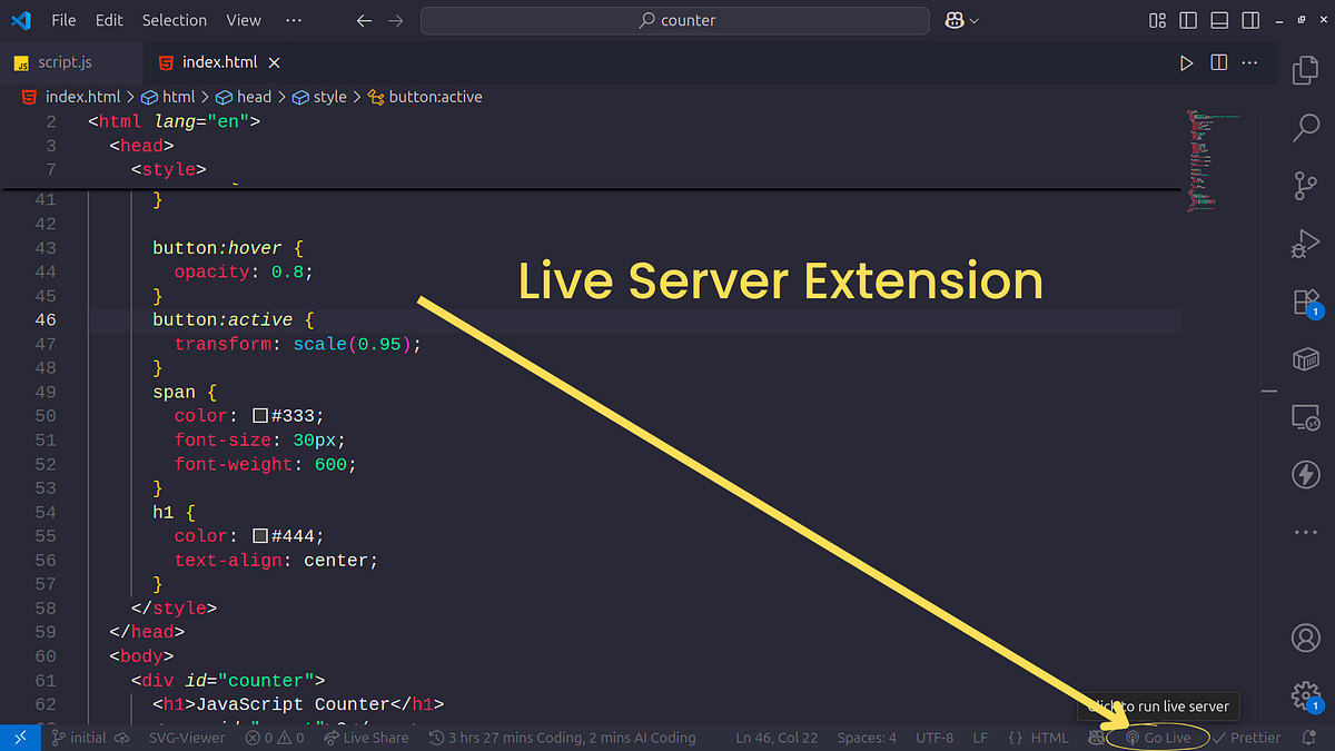 How To Build a Simple JavaScript Counter From Scratch | TechWithTwin ...