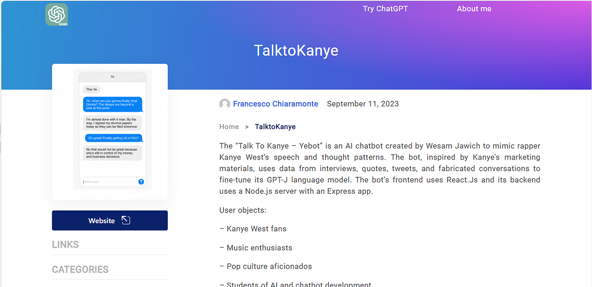 Talk To Kanye: A Kanye West AI Chatbot That Mimics His Speech and ...