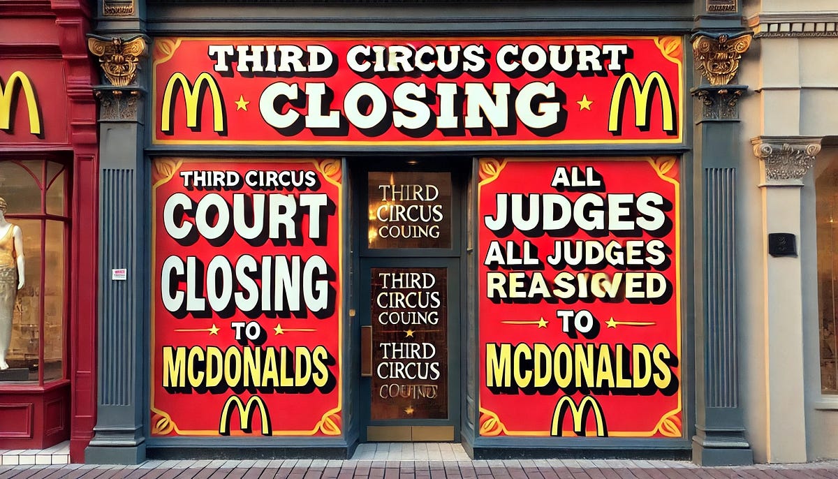 Justice Served Hot: Third Circus Court Judges Flipped to McDonald’s ...