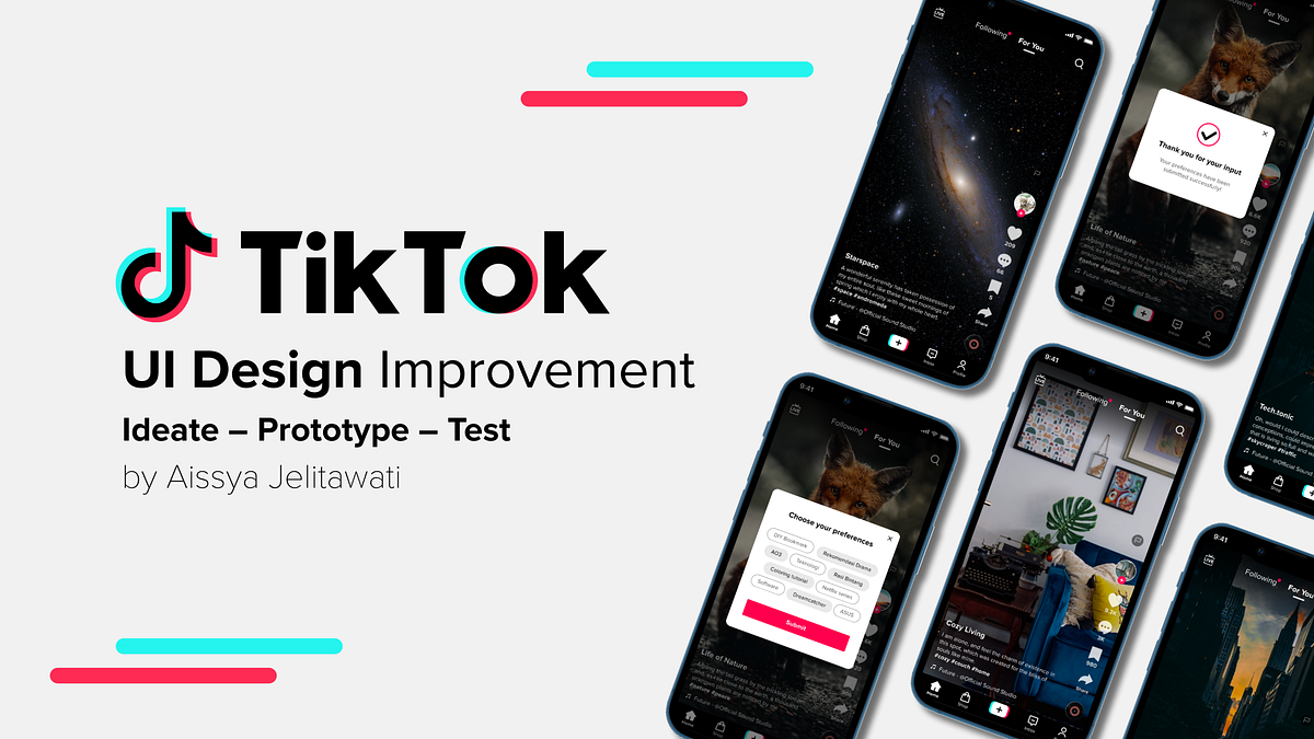 TikTok — UI design improvement. The continuation of the previous TikTok… | by Aissya Sah | Medium