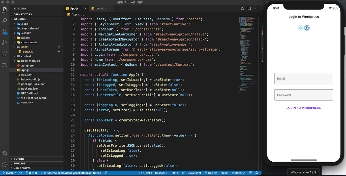 Creating A Wordpress Login In React Native By Popeating Javascript In Plain English