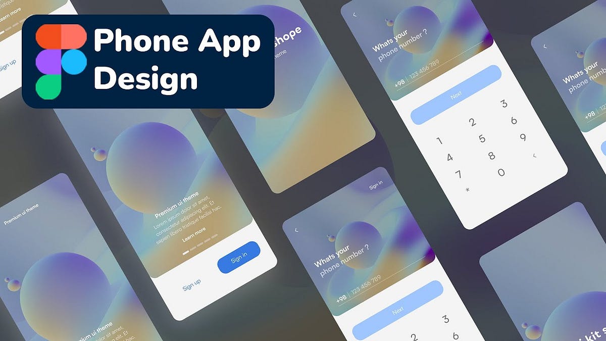 How to design a Phone app UI In Figma Step By Step | Figma Tutorial ...