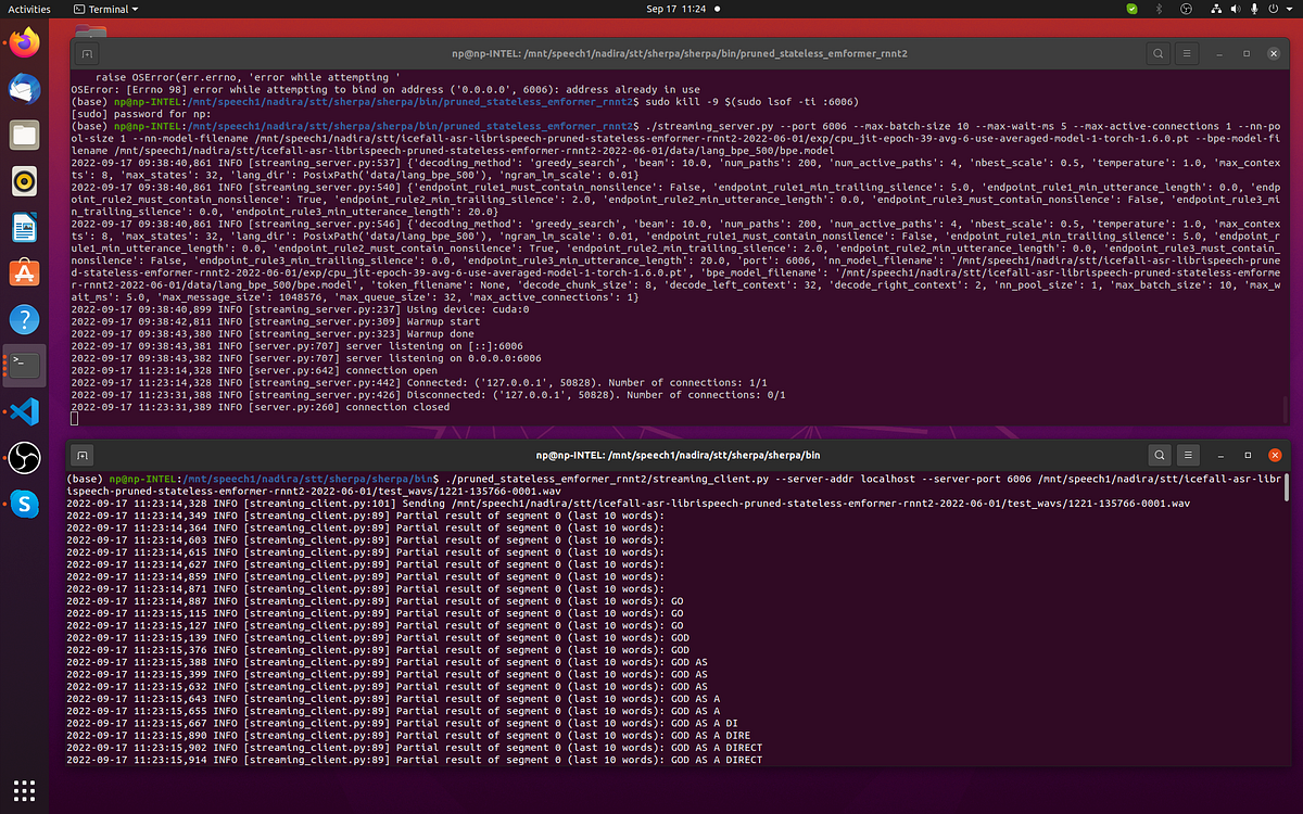 Next-gen Kaldi: Sherpa server. watch tutorial on youtube here | by Nadira Povey | Medium