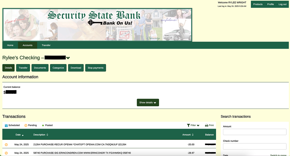 Security State Bank Financial Dashboard Redesign | by theryleewright ...