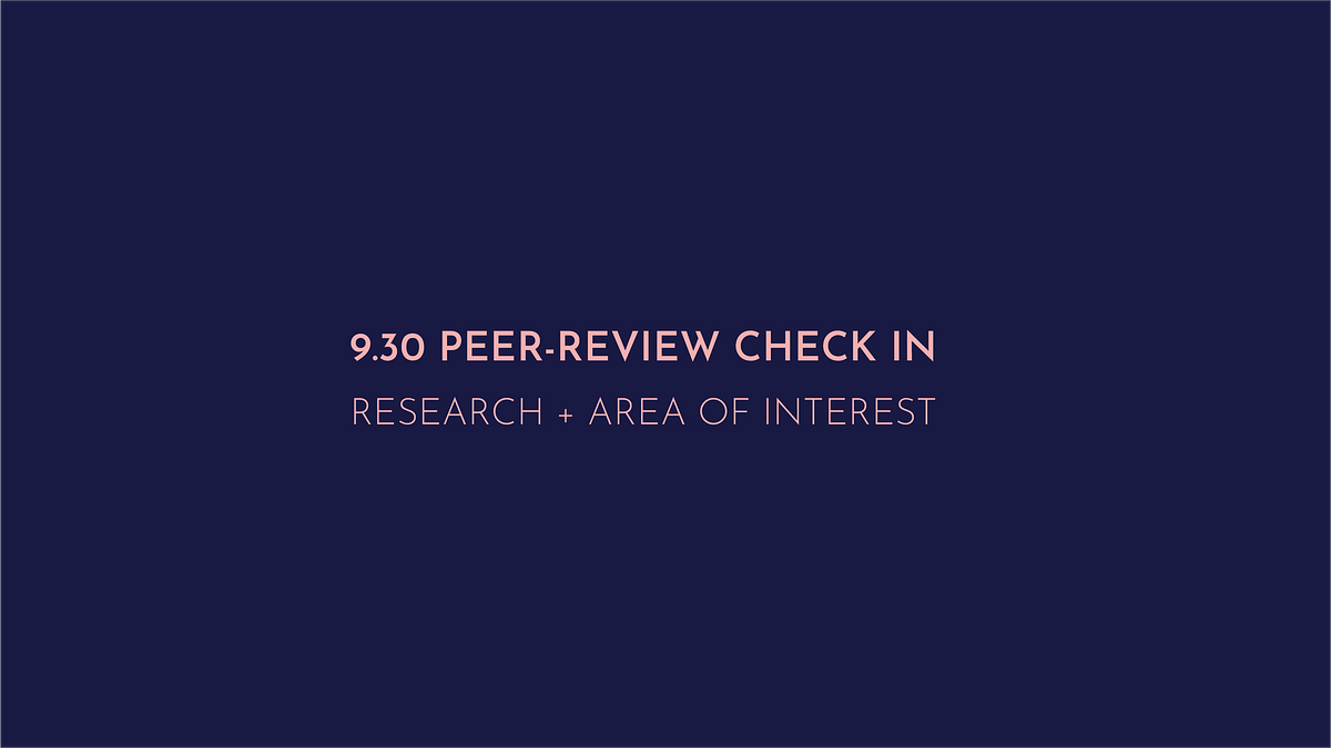 6. 9/30 Peer Review Presentation. SLIDES FOR A PEER REVIEW ALONG WITH A ...