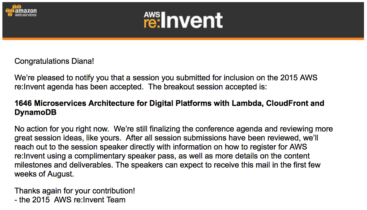 Very exciting and looking forward to AWS re:Invent 2015! | by Mitoc Group | Mitoc Group | Medium