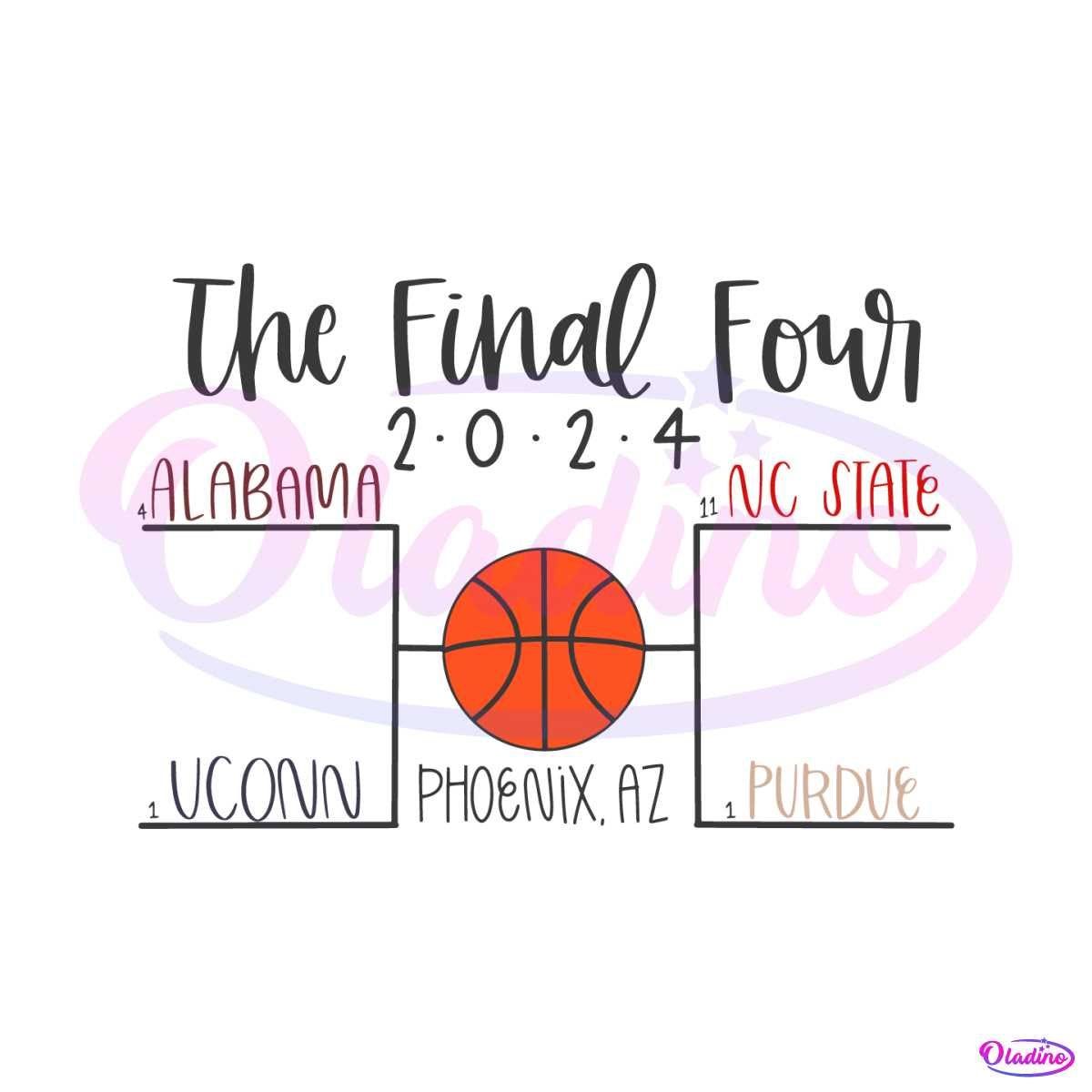 The Final Four 2024 Alabama UConn NC State Purdue SVG - Amanda Boles ...