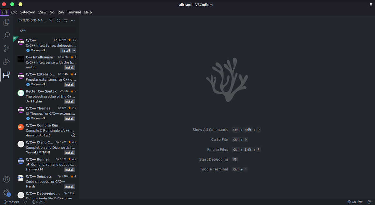 How to Get Some Missing Extensions of VSCode in Codium - Arumusutakimu ...