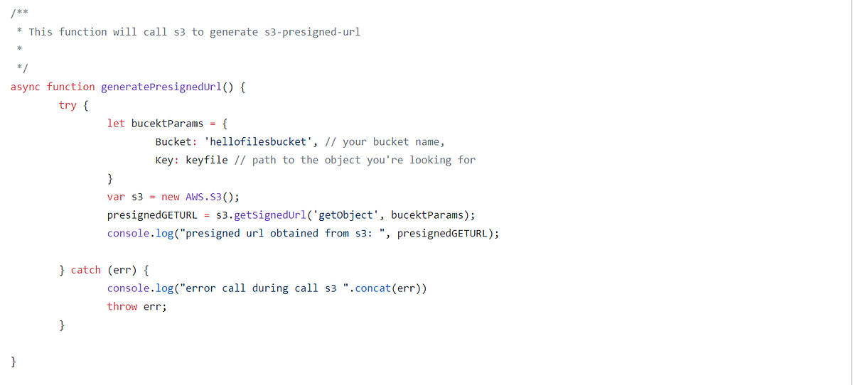 Fetch file from AWS S3 using pre-signed url and store it into local ...