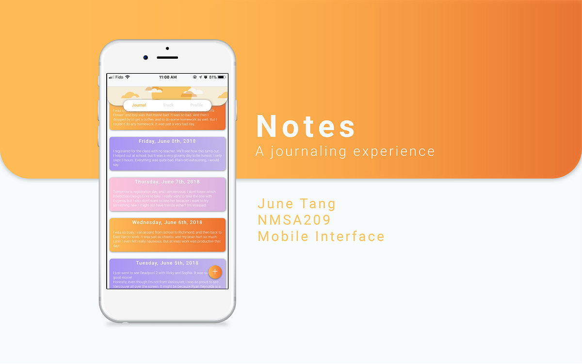 Notes: A Journaling Experience. A two-week design challenge | by June ...