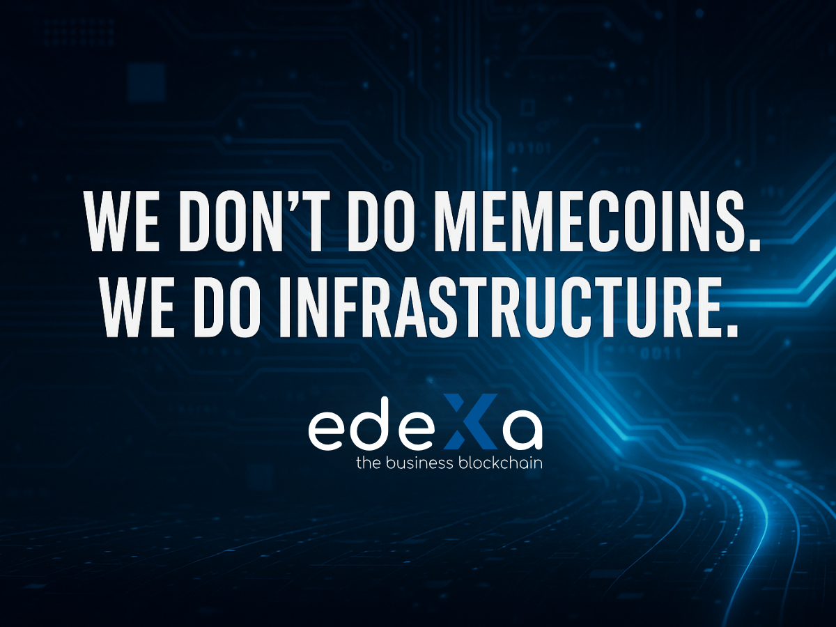 We Don’t Do Memecoins. We Do Infrastructure. | by edeXa | Jun, 2025 ...